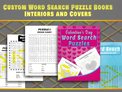 Word search book and cover for your amazon KDP | Upwork