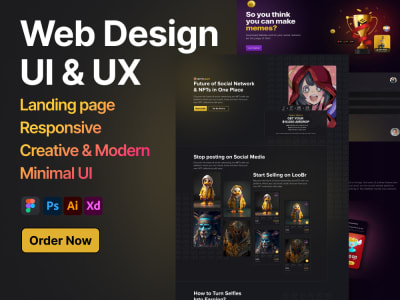 Website UI/UX design, web UI or landing page UI design in Figma | Upwork