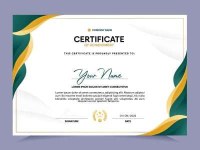 A Professional Certificate design for your course within 24 Hours. | Upwork