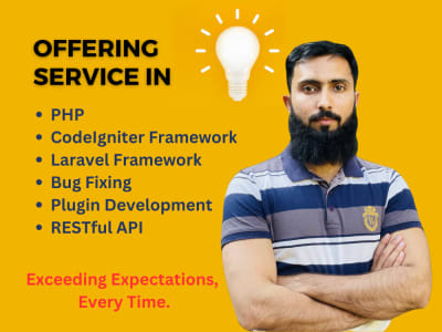 PHP Expert | PHP | Laravel | CodeIgniter | Web Developer | RESTful API | Upwork