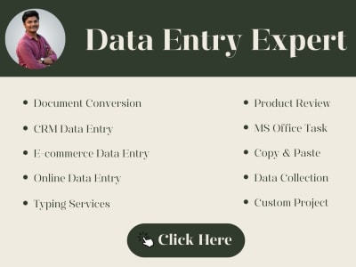 Professional Data Entry Services, Data Collection, Copy & Paste Data Entry | Upwork