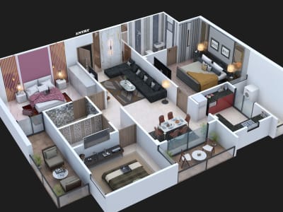 3d Isometric View /Floor Plan | Upwork