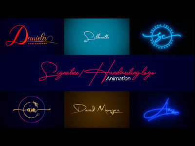 A stunning handwritten signature logo animation or signature animation ...