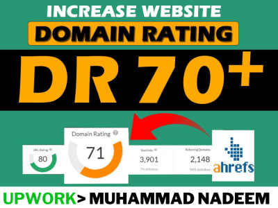 Increase Domain Rating DR 70 Plus With Manual Backlinks | Upwork