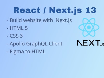 Develop the website in React, Next.js and Nest.js | Upwork