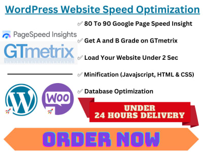 Your WordPress Website Speed Increased in Page Speed Insights and GTmetrix | Upwork
