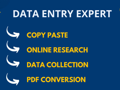 Data entry, online research, pdf to Excel/word, copy paste | Upwork
