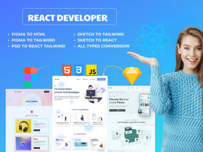 Figma to Tailwind React Landing page | Upwork