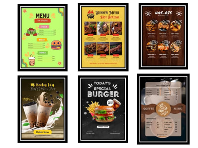 FANTASTIC FOOD MENU POSTER | Upwork