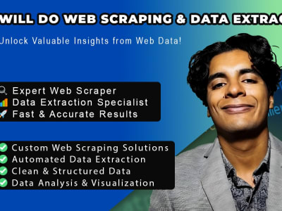 Web scraping,data extraction and insights | Upwork