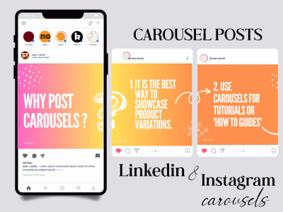 Engaging carousel posts for your Instagram and/or Linkedin | Upwork