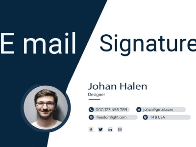 A modern clickable HTML email signature | Upwork