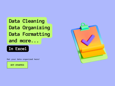 Data cleaning, formatting, and organizing on Excel / Google Sheets | Upwork