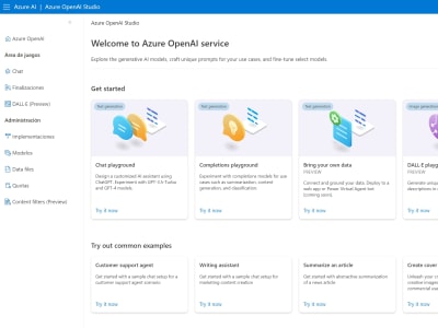 AI Chatbot using Azure OpenAI Services (fine-tined, custom data, etc ...