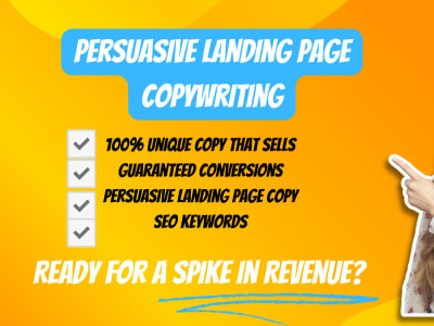 Landing page copywriting and sales page copy that converts | Upwork