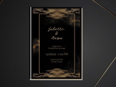 A beautifulinvitation card for a wedding, birthday, baby shower, + More ...
