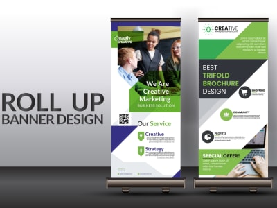 A stylish and professional roll up banners/billboard design | Upwork