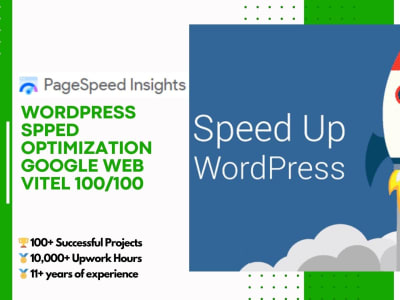 Wordpress Website Performance Optimization Page insights 100/100 | Upwork