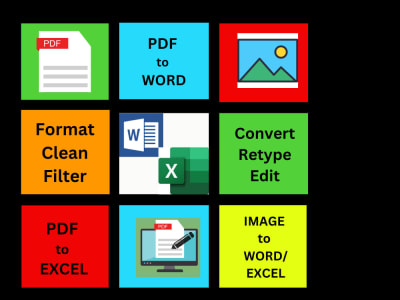 Convert, retype, format or edit scan pdf or image to word/excel | Upwork