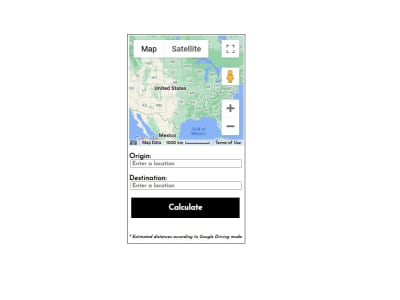 A Distance calculator with Google maps API | Upwork