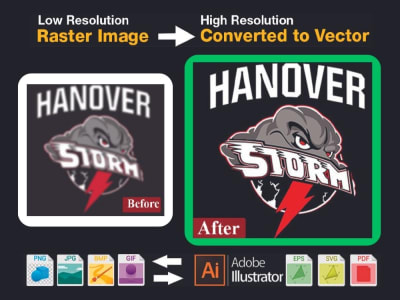 Vector tracing, raster to vector work in 1 hour | Upwork