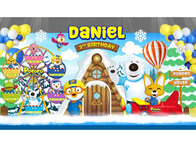 A creative birthday event backdrop design | Upwork