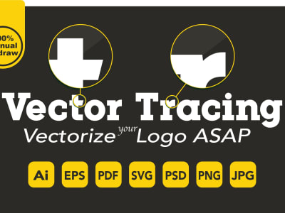 Manually vector traced, redrawn, and recreated logos and images in ...