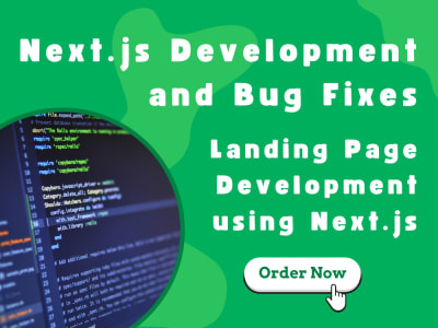 Next.js Development and Bug Fixes, Landing Page Development using Next.js | Upwork