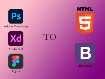 XD-PS-Figma-to-web with HTML, CSS & Bootstrap. | Upwork