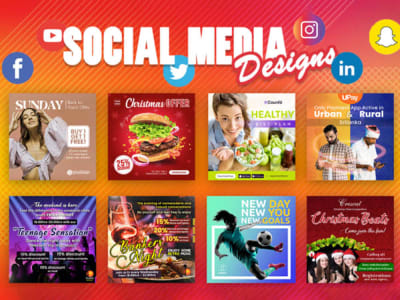Creative social media post design concepts for any platform | Upwork