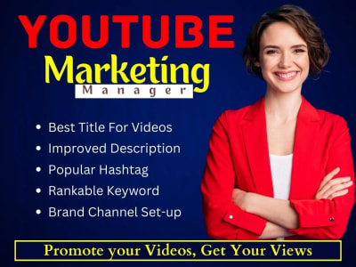 YouTube Marketing Manager For Youtube Growth Management | Youtube ...