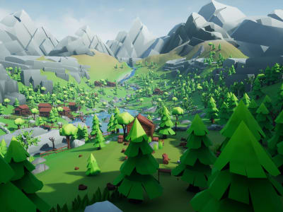 Low poly unity 3d environment for game level | Upwork