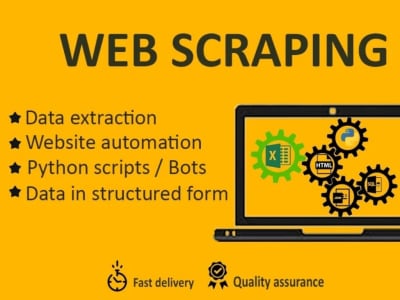 Web Scraping, Data Extraction, Web Automation service and Data Scraping | Upwork
