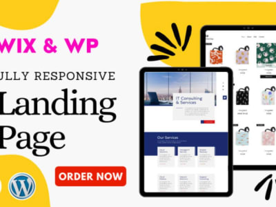 A Wix landing page or WordPress landing page | Upwork