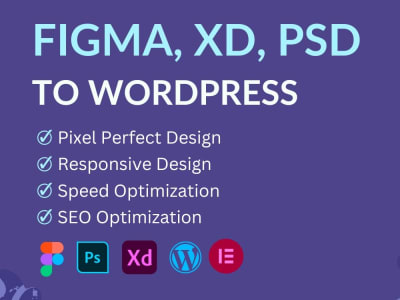 PSD, XD, Sketch, Ai, Figma to WordPress Conversion using Elementor | Upwork