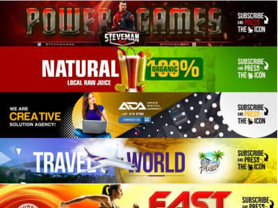 An awesome youtube banner and logo | Upwork