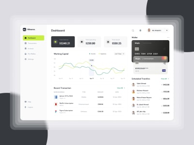 A Comprehensive UI/UX Design for Financial Management Web Application | Upwork
