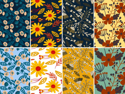 A seamless pattern design collection of any theme of your choosing | Upwork