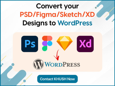 Your PSD/Figma/Sketch/XD designs converted pixel perfectly in Wordpress | Upwork