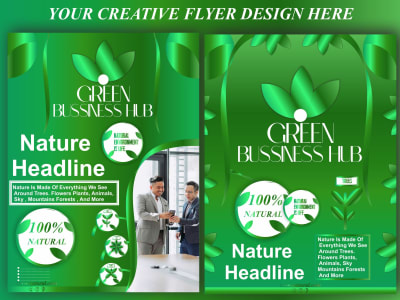 Business Flyer Design Green Natural Business Hub. | Upwork