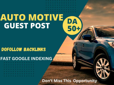 Write and publish a guest post on an automotive car blog | Upwork