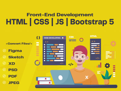 A Figma to HTML, PSD to HTML with Tailwind CSS or Bootstrap [24/7 service] | Upwork