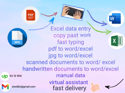 Efficient Document Converting :Retyping ,Editing, and Data Entry | Upwork
