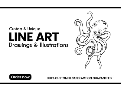 Fine clean line art illustration, Manual Line Drawings, Guide ...