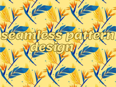 A unique bespoke seamless textile, fabric pattern designs for print ...