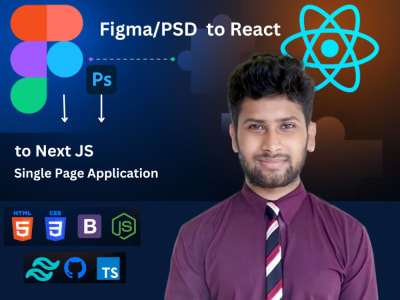 Figma/psd to react/Next Js ,Frontend Development , React development | Upwork