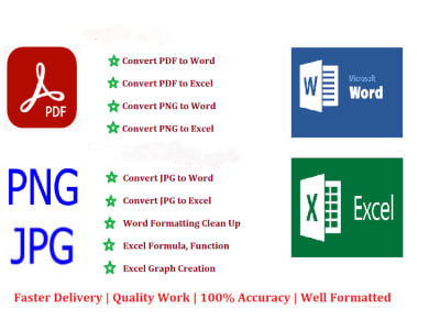 PDF to Microsoft Excel & Google Sheet conversion asap | Upwork