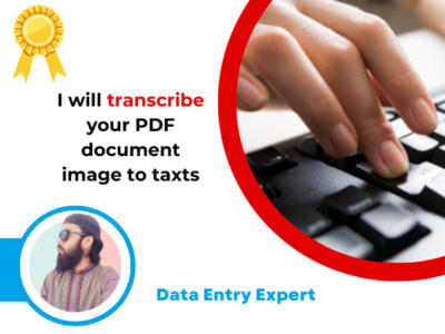 Transcribe your PDF document image to taxts | Upwork