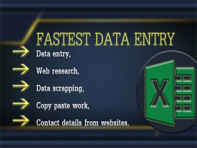 Fastest Data Entry and Internet research | Upwork