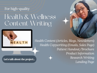 High-quality health and wellness content writing that will meet your ...